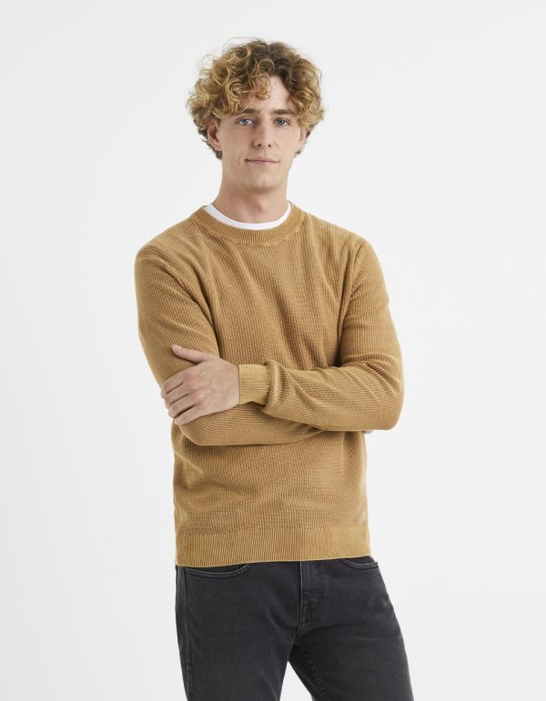 Pull col rond 100% coton | Celio Tunisie