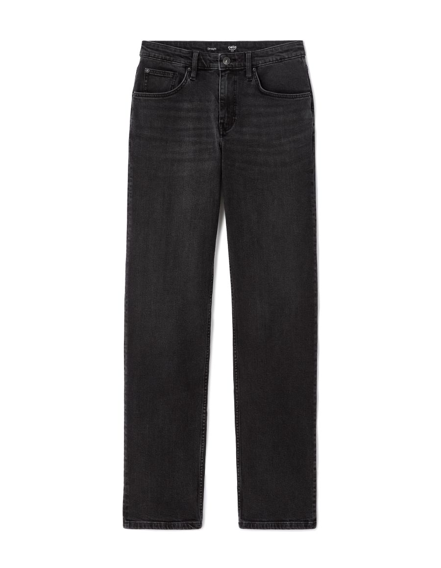 Jean C.15 straight coton stretch - noir | Celio Tunisie