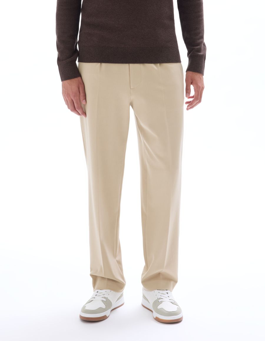Pantalon 24H loose stretch - beige clair | Celio Tunisie