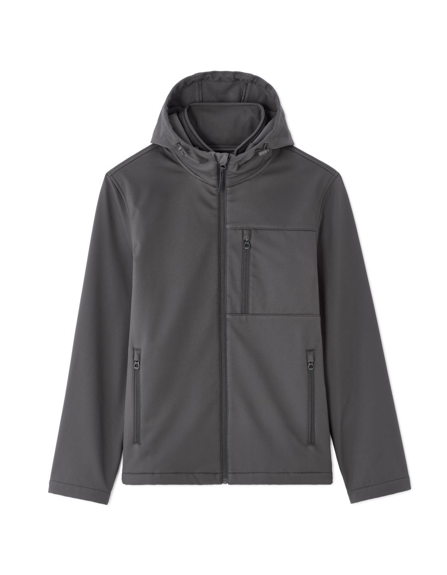 Blouson softshell à capuche - gris | Celio Tunisie