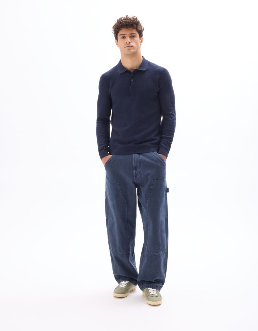 Pantalon carpenter baggy 100% coton - brut | Celio Tunisie