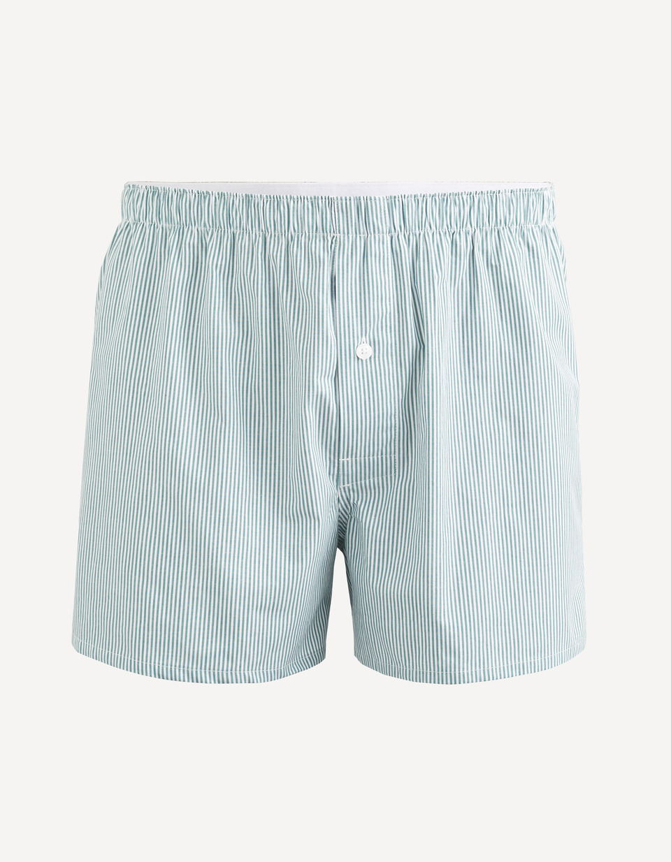 Caleçon popeline 100% coton rayé - rouge | Celio Tunisie