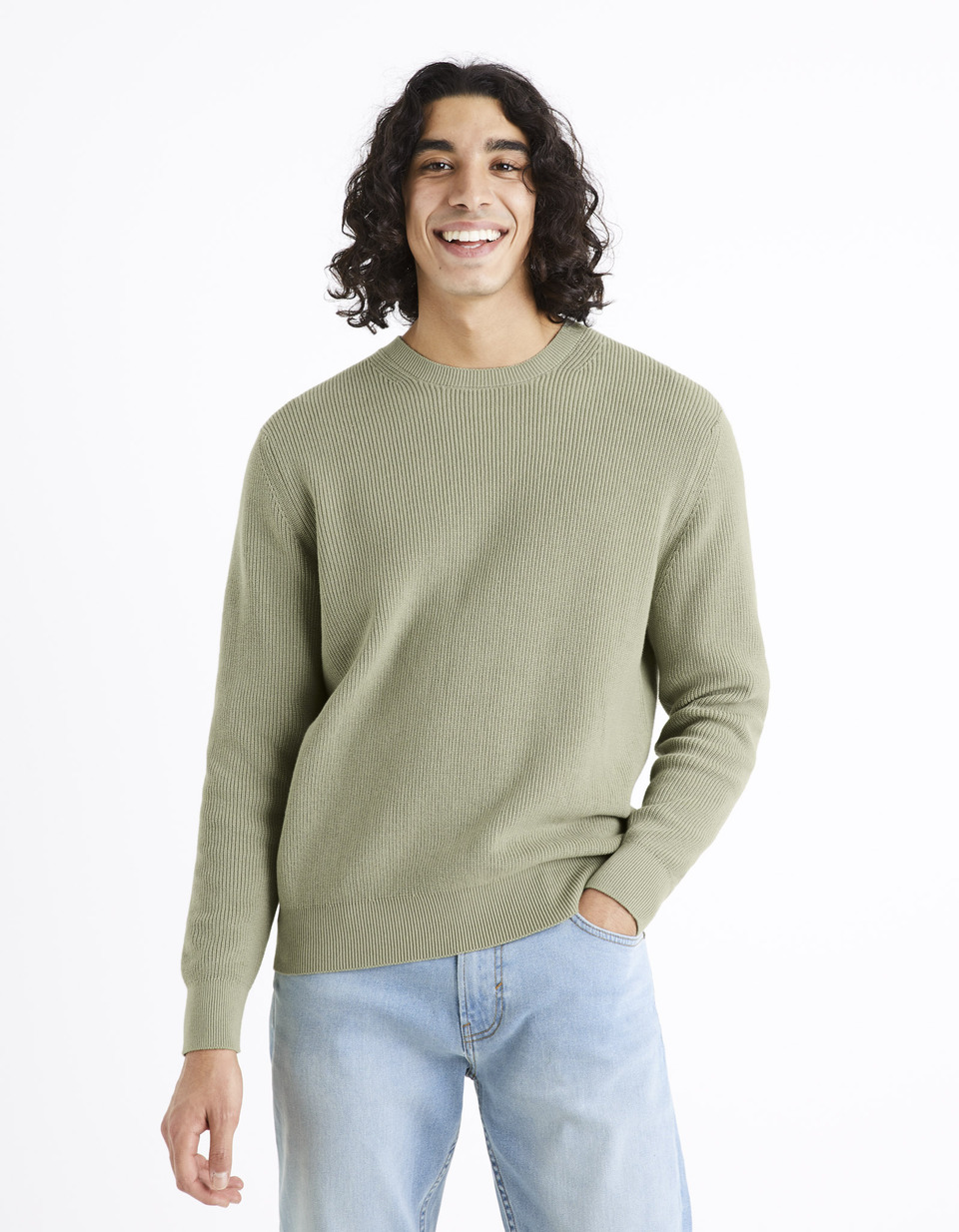 pull col rond 100% coton - violet | Celio Tunisie